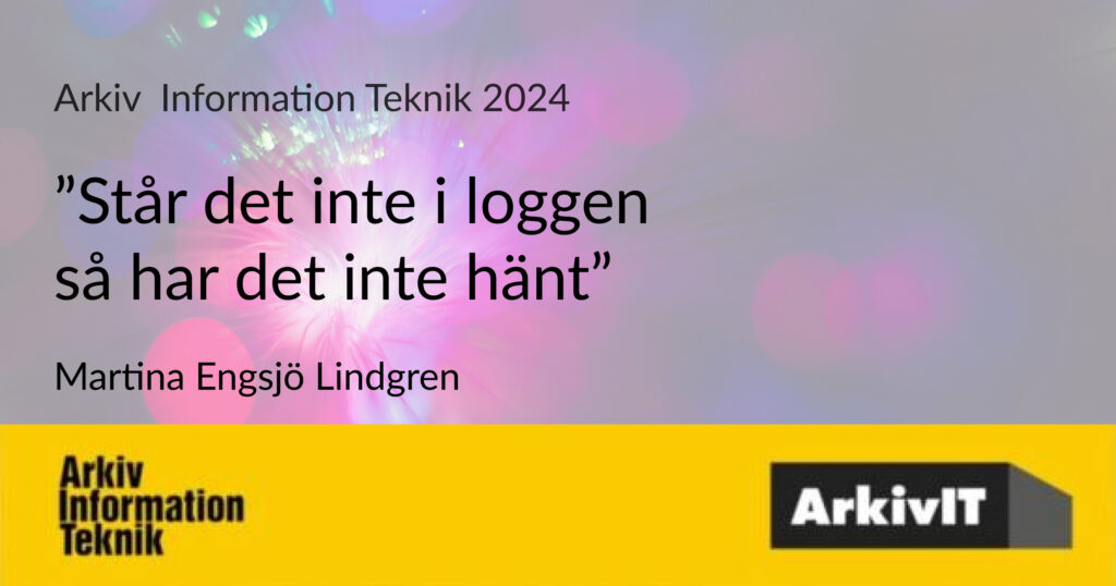 ”Står det inte i loggen så har det inte hänt” av Martina Engsjö ...
